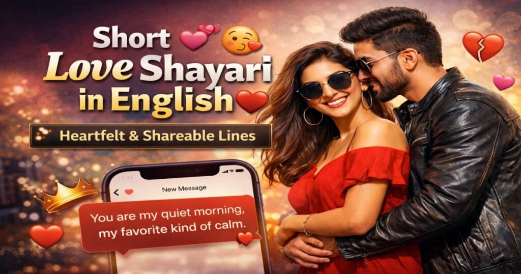 Short Love Shayari in English — Heartfelt & Shareable Lines